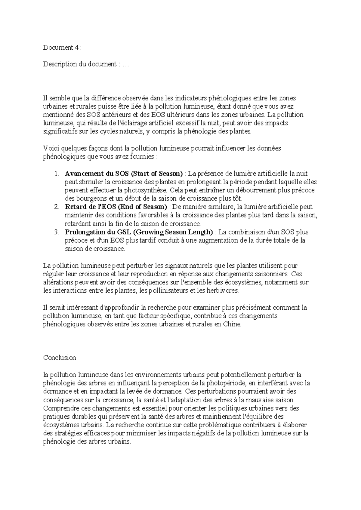 Brouillon Doc 4 et conclusion - Document 4: Description du document : ... Il semble que la - Studocu