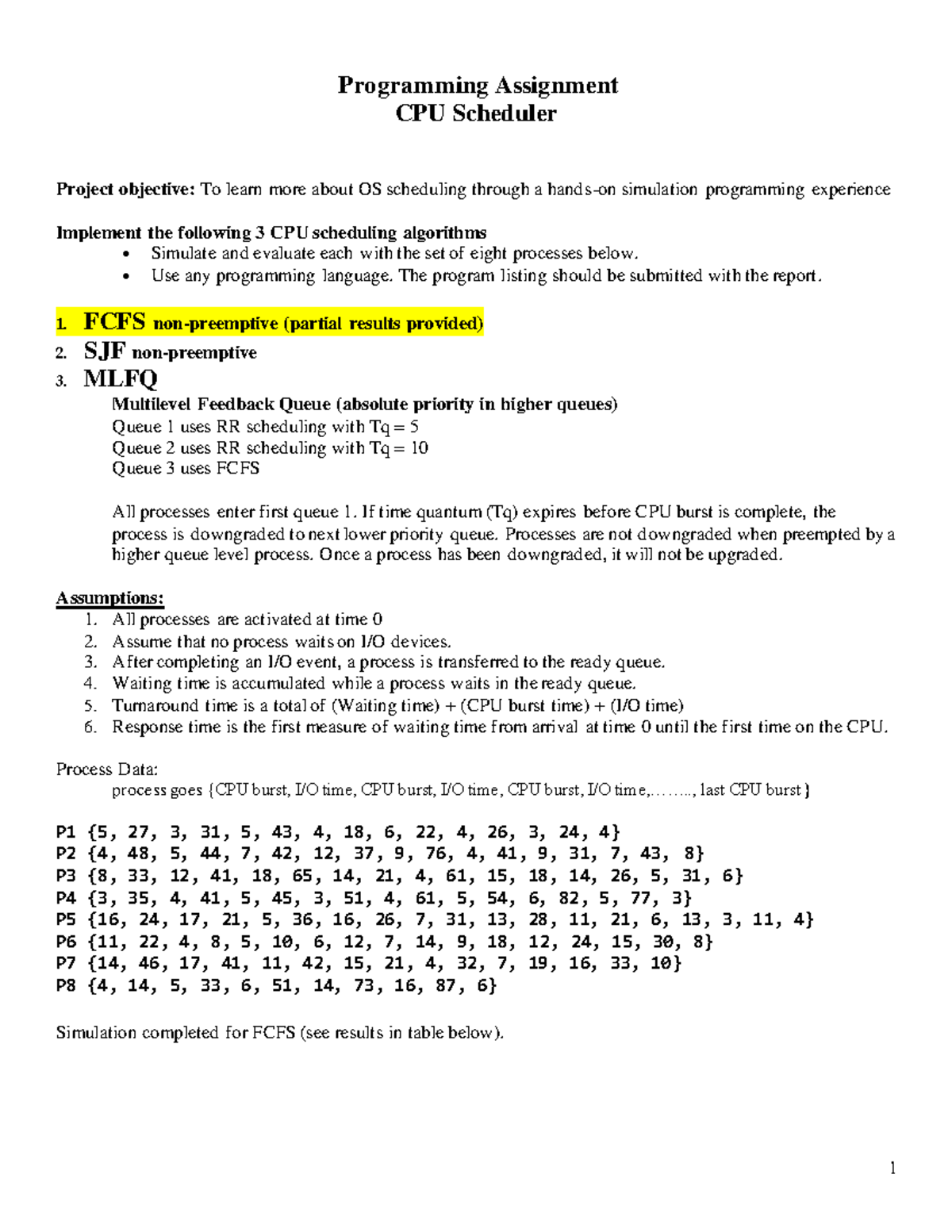 487949092 OS Programming Assignment 2022 2867539985519669 - 1 Programming Assignment CPU ...