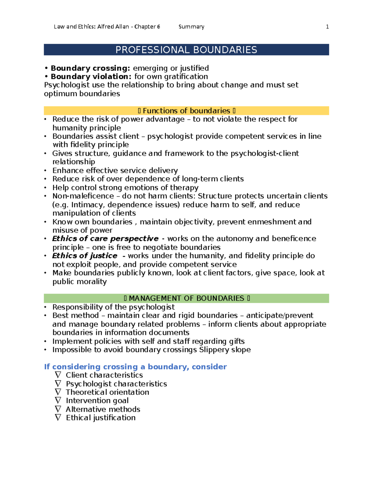 Crossing Professional Boundaries