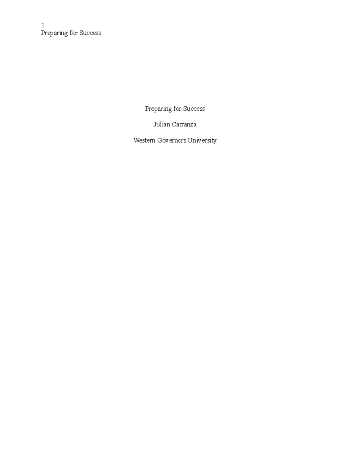 Preparing for Success task 1 Managing Organization & leadership ...