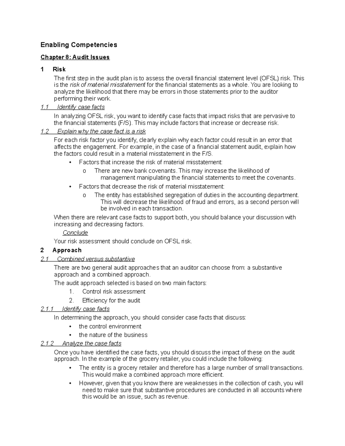 Enabling Competencies Chapters 8, 11 - Enabling Competencies Chapter 8 ...
