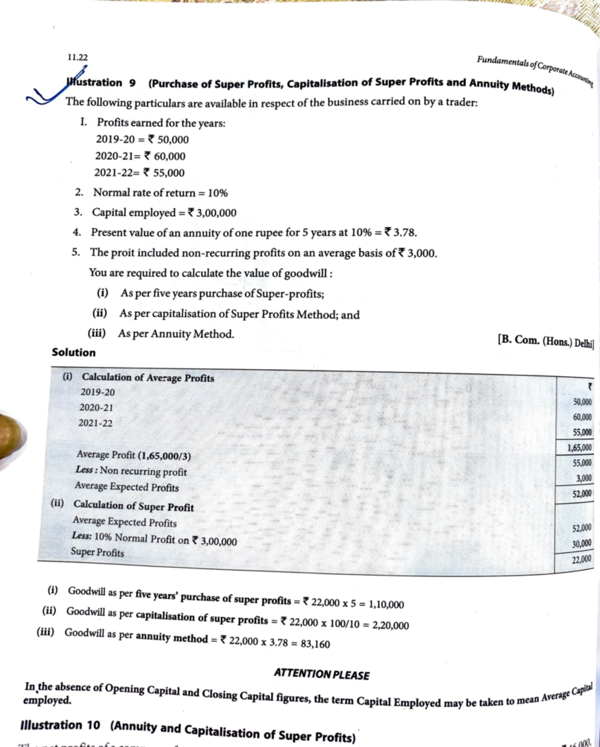 Valuation of goodwill - ####### Fundamentals of Co rporatel\ ustration ...