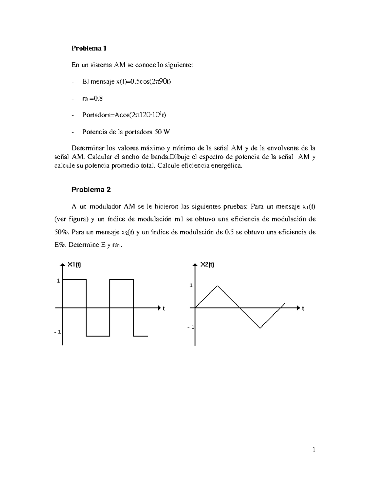 Problemas AM 2019 - Warning: TT: undefined function: 32 En un sistema AM se conoce lo siguiente ...