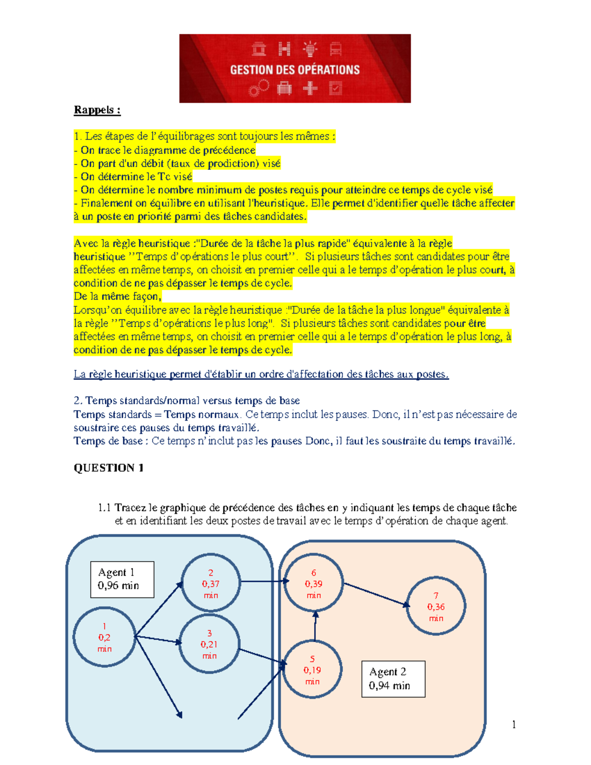 Solution Révision Quiz 2 - Rappels : Les étapes de l9équilibrages sont ...