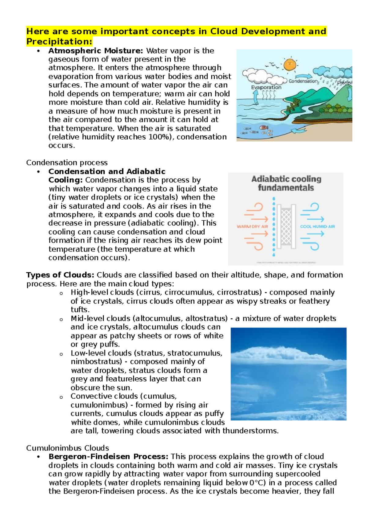 Important-concepts meteorology Midterm - Here are some important ...