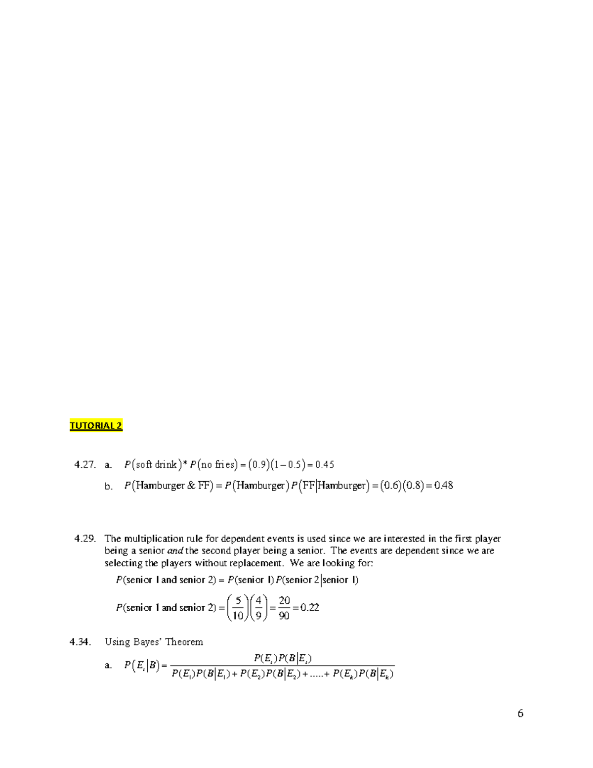 Tutorial 2 Solution - based on lectures. - 1. Qualitative data are categories or numerical ...