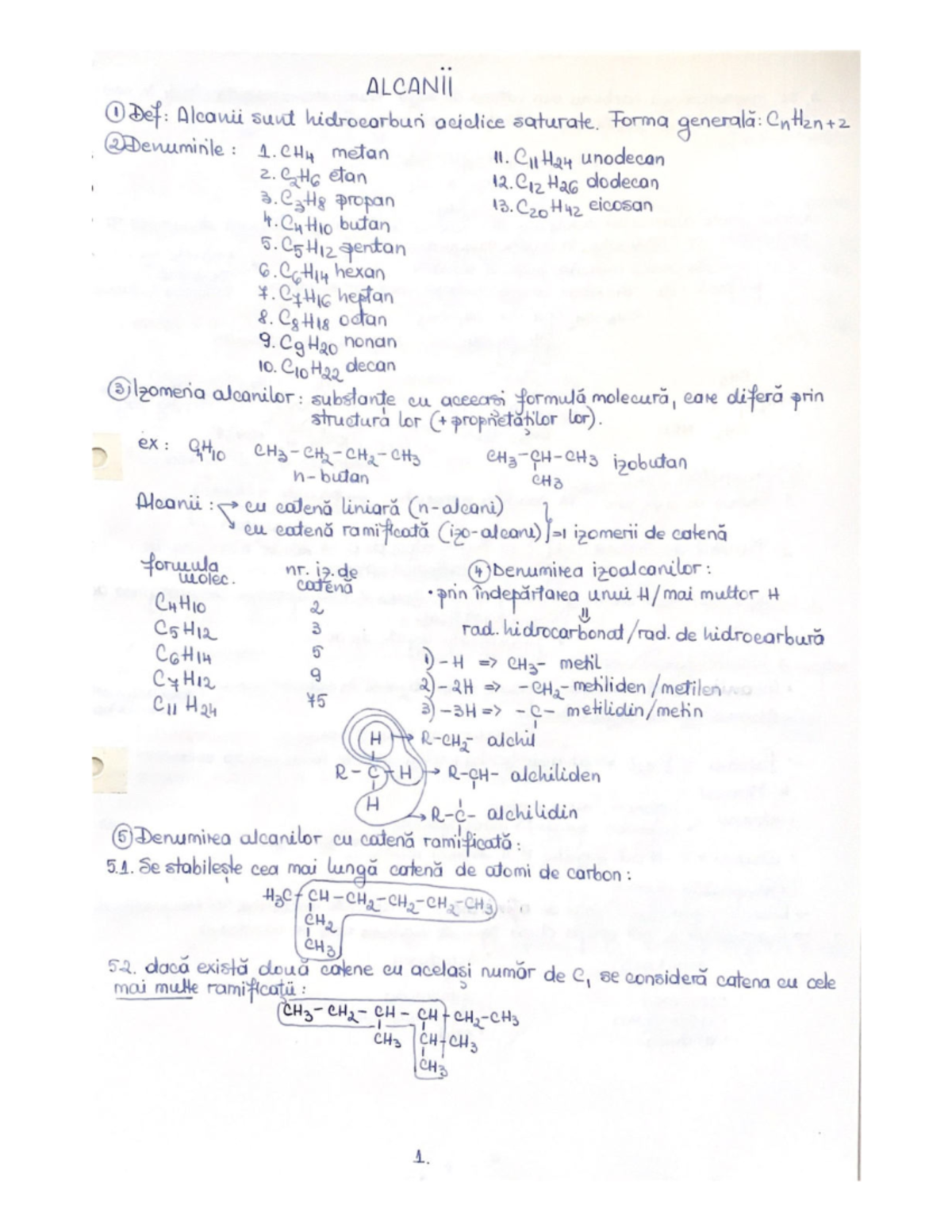Notite chimie - ALCANii I Def: Alcanii sunt hidroearbun acielice ...
