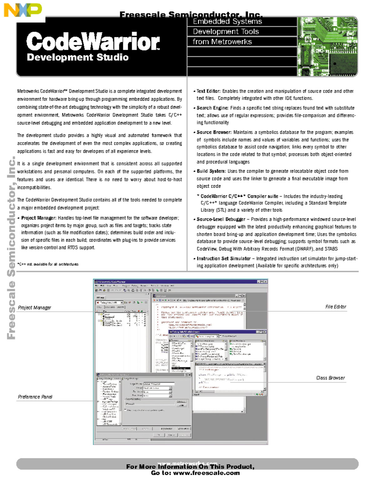 DS91516 A - Practica DemoQE - Metrowerks CodeWarrior™ Development Studio is a complete ...