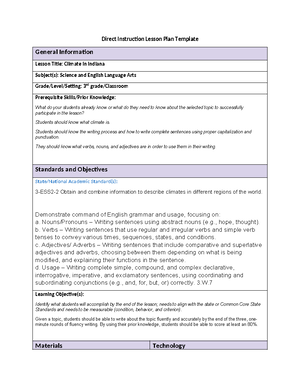 Social Studies Learning Segment Template - Outline Central Focus ...
