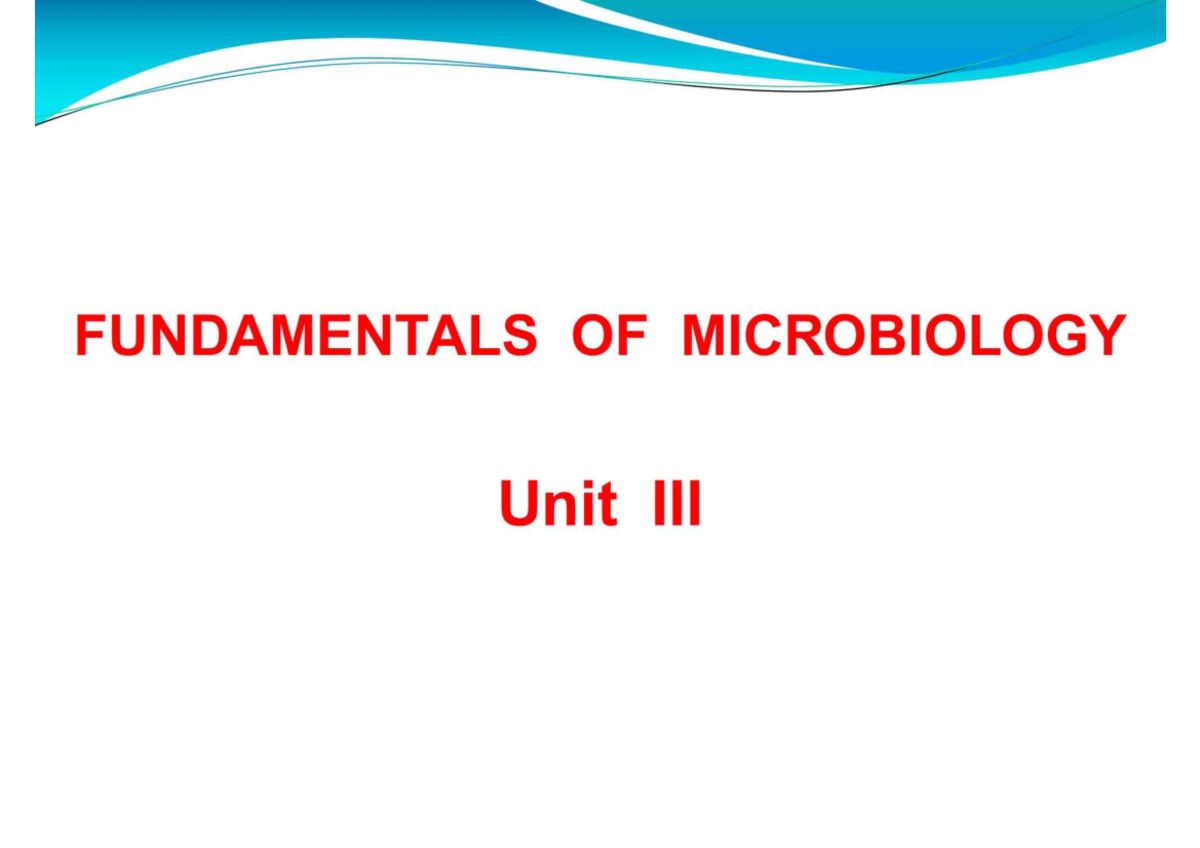 FUN.MIC - T1 - Lecture notes - Fundamentals of microbiology - Studocu