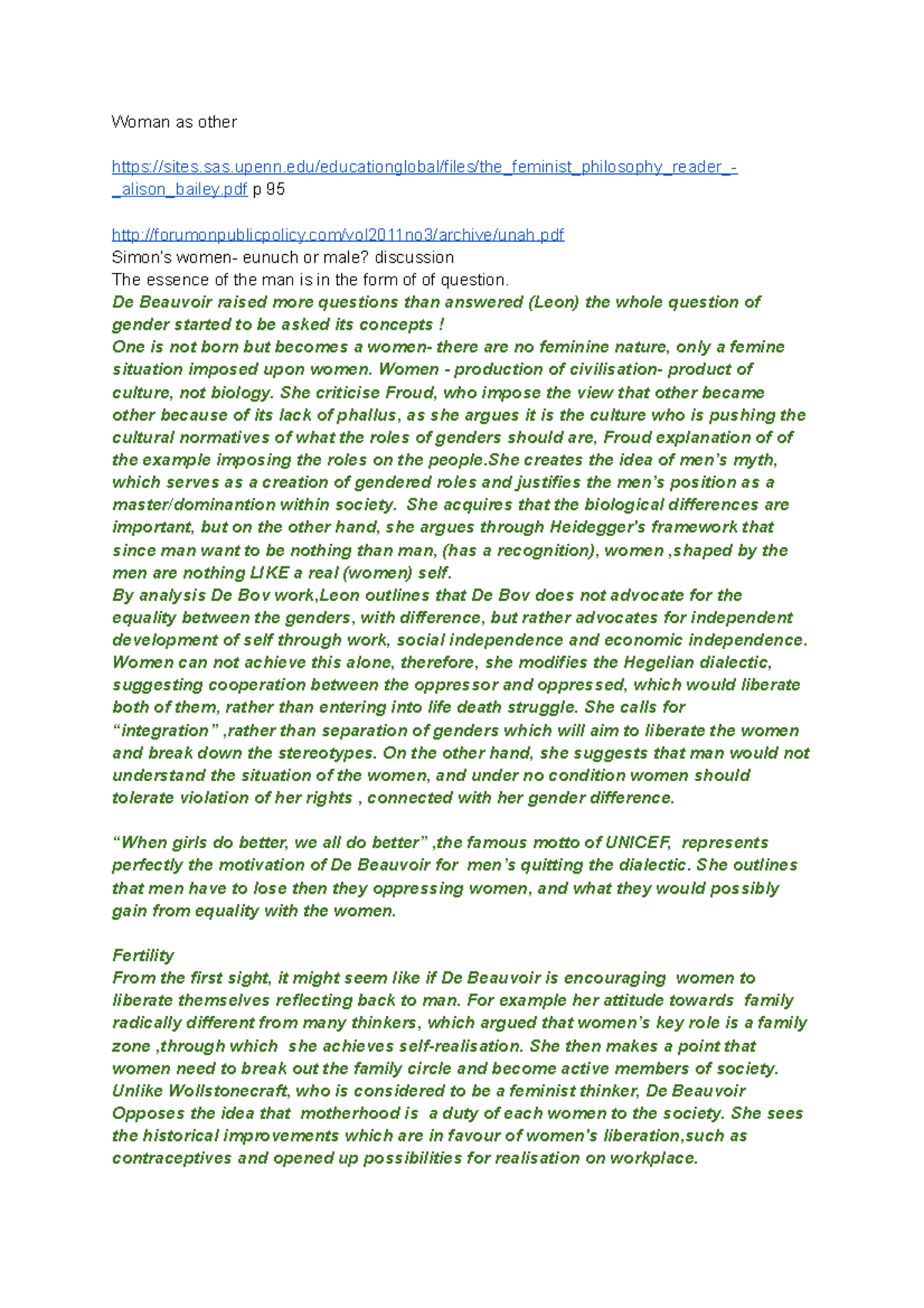 Exam June 2017, answers - Warning: TT: more functions defined than expected Woman as other - Studocu