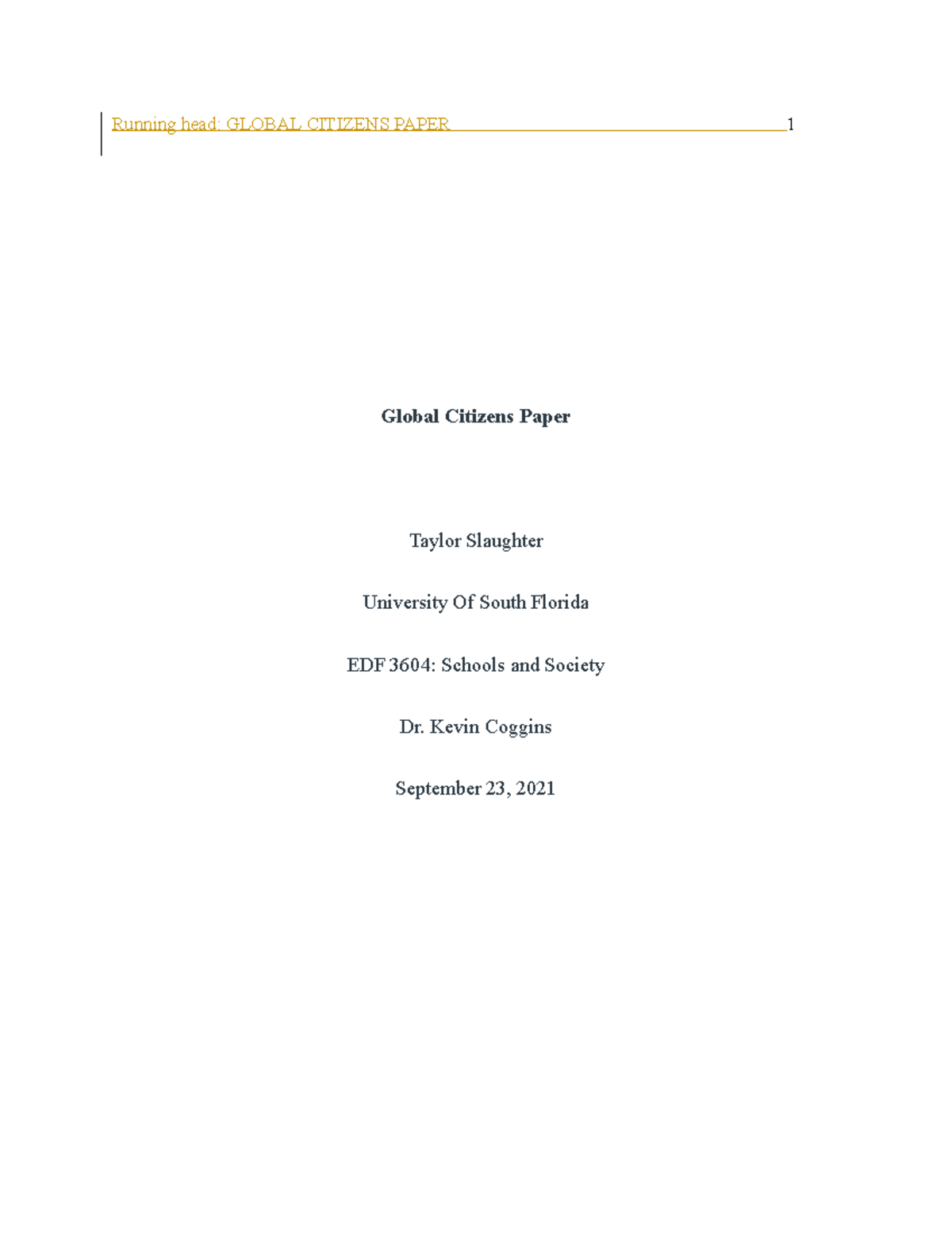 EDF Global Citizens Paper Revision - Global Citizens Paper Taylor ...
