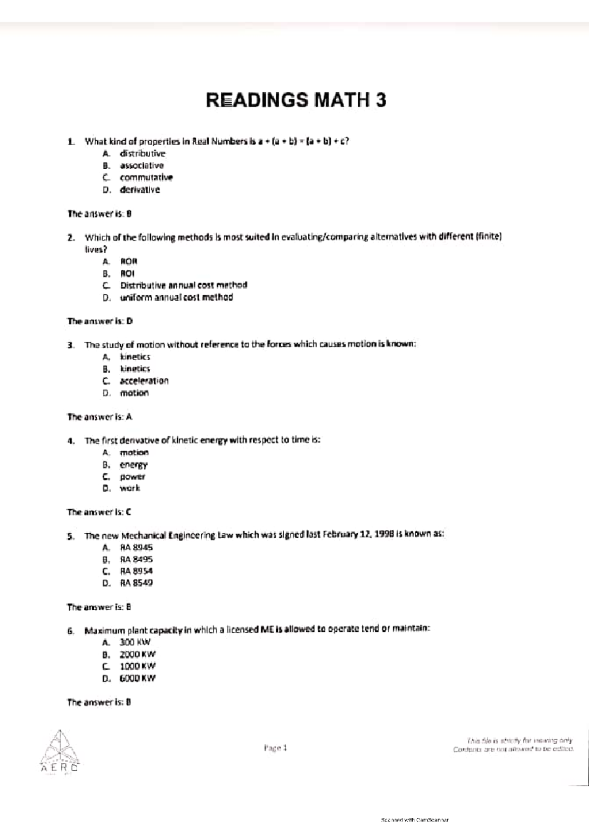 Readings-math-3 - Readings - Mechanical engineering - Studocu