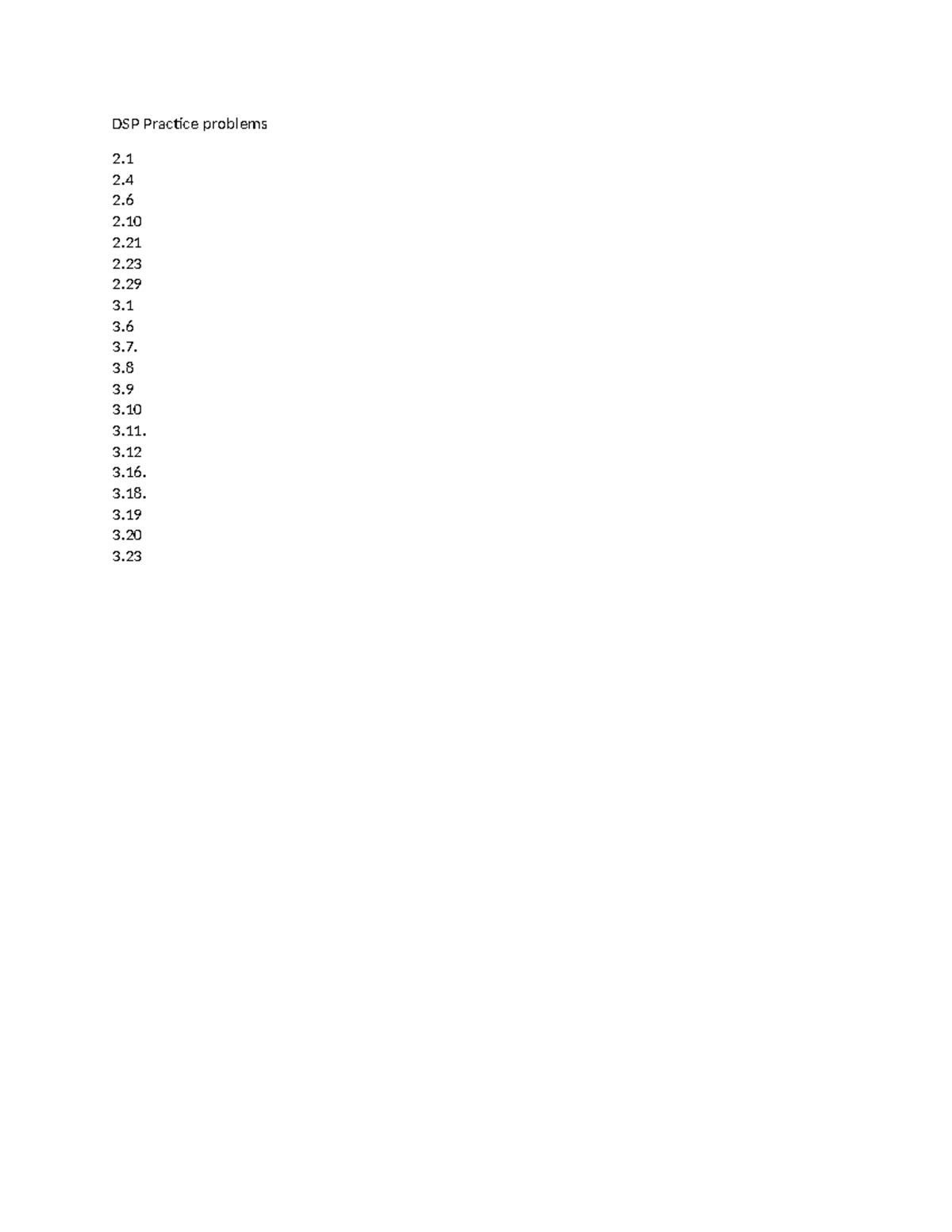 DSP Practice problems 25042024 043039 pm - electrical eng - DSP ...