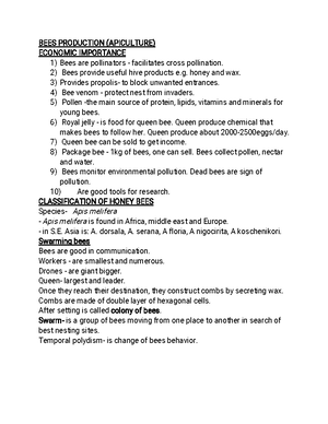 ANS 202 Principles OF Animal Production-summary notes - UNIVERSITY OF ...