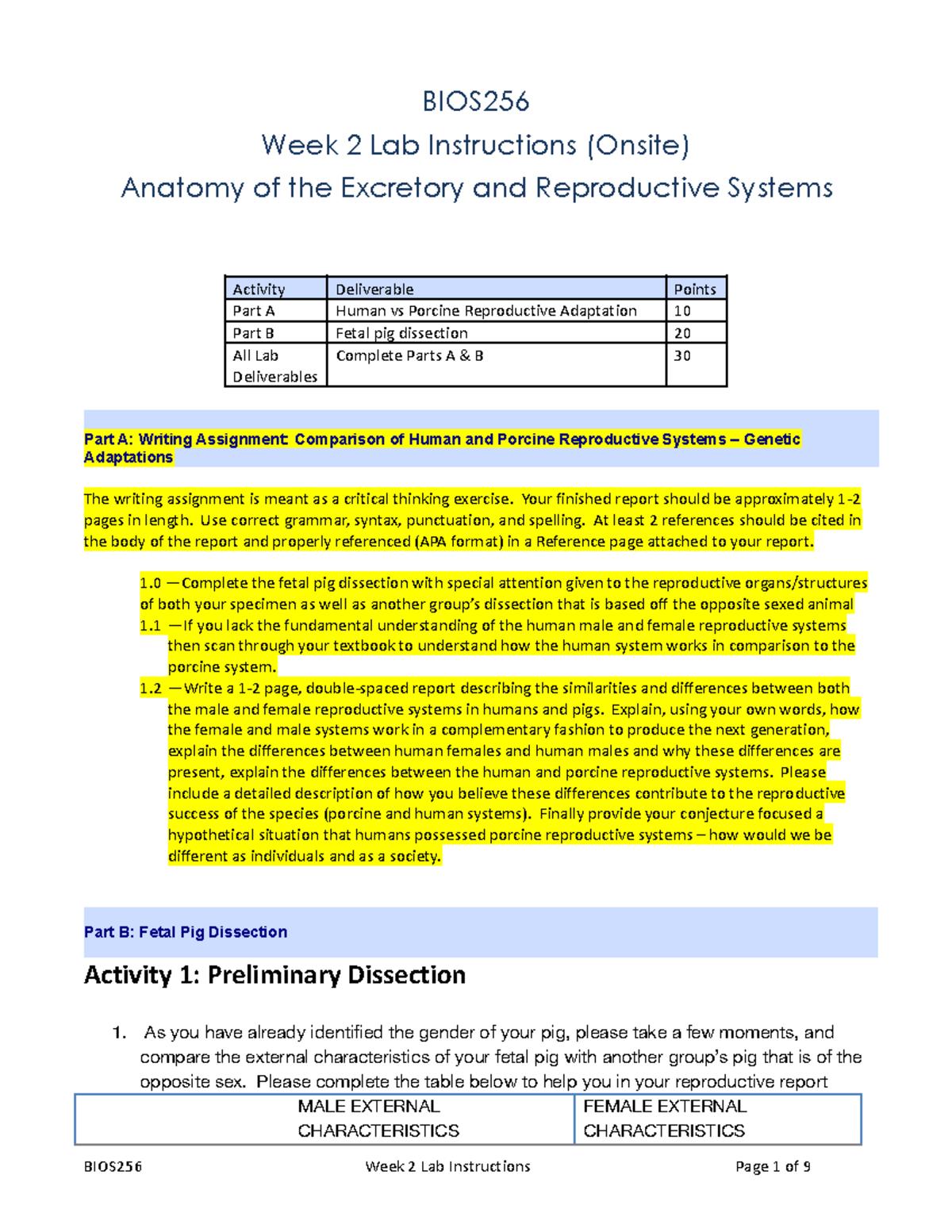 Week 2 Lab - LAB - BIOS Week 2 Lab Instructions (Onsite) Anatomy of the ...