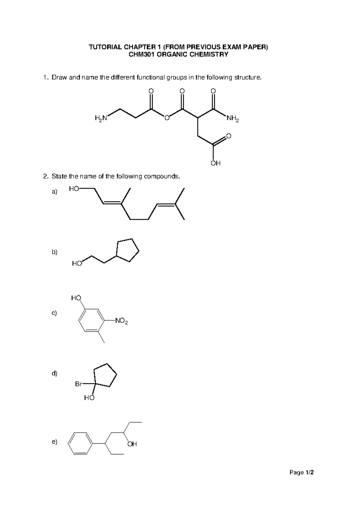 Tutorial Chapter 1 Xhhxxhs Applied Science Page 1 2 Tutorial Chapter 1 From Previous