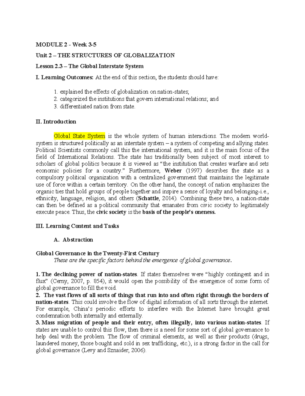 GE TCW Module 2 - MODULE 2 - Week 3- Unit 2 – THE STRUCTURES OF ...