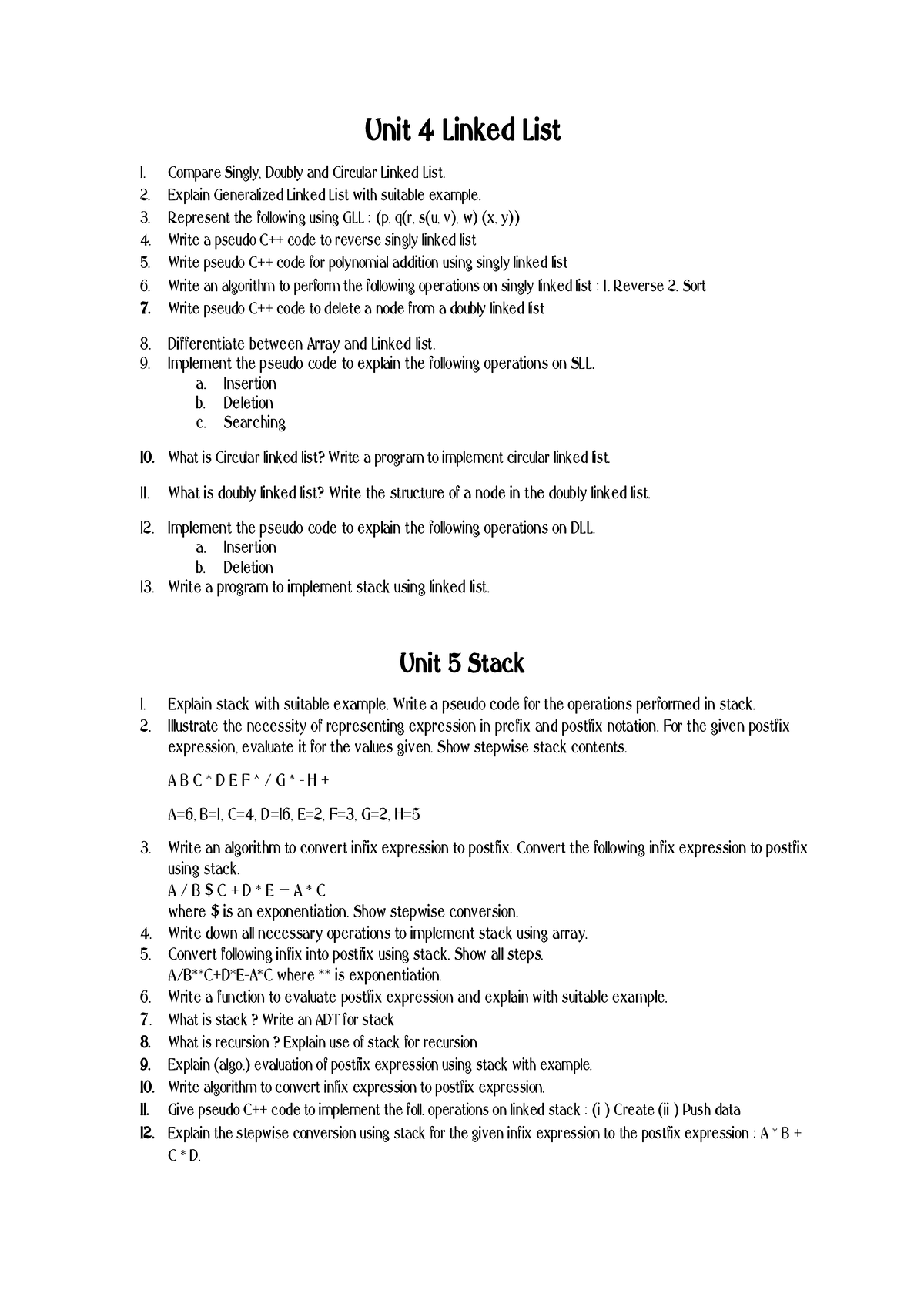 Fds (1) - PPT OF FUNDAMENTAL OF DATA STRUCTURE - Unit 4 Linked List 1 ...