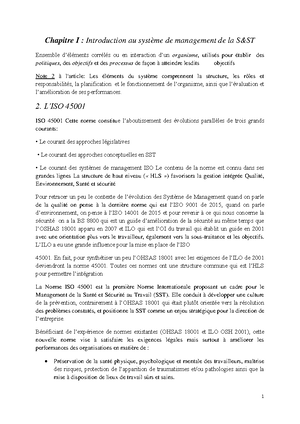 Support de cours l3sst - Système de management SST - Semestre 1 Unité ...