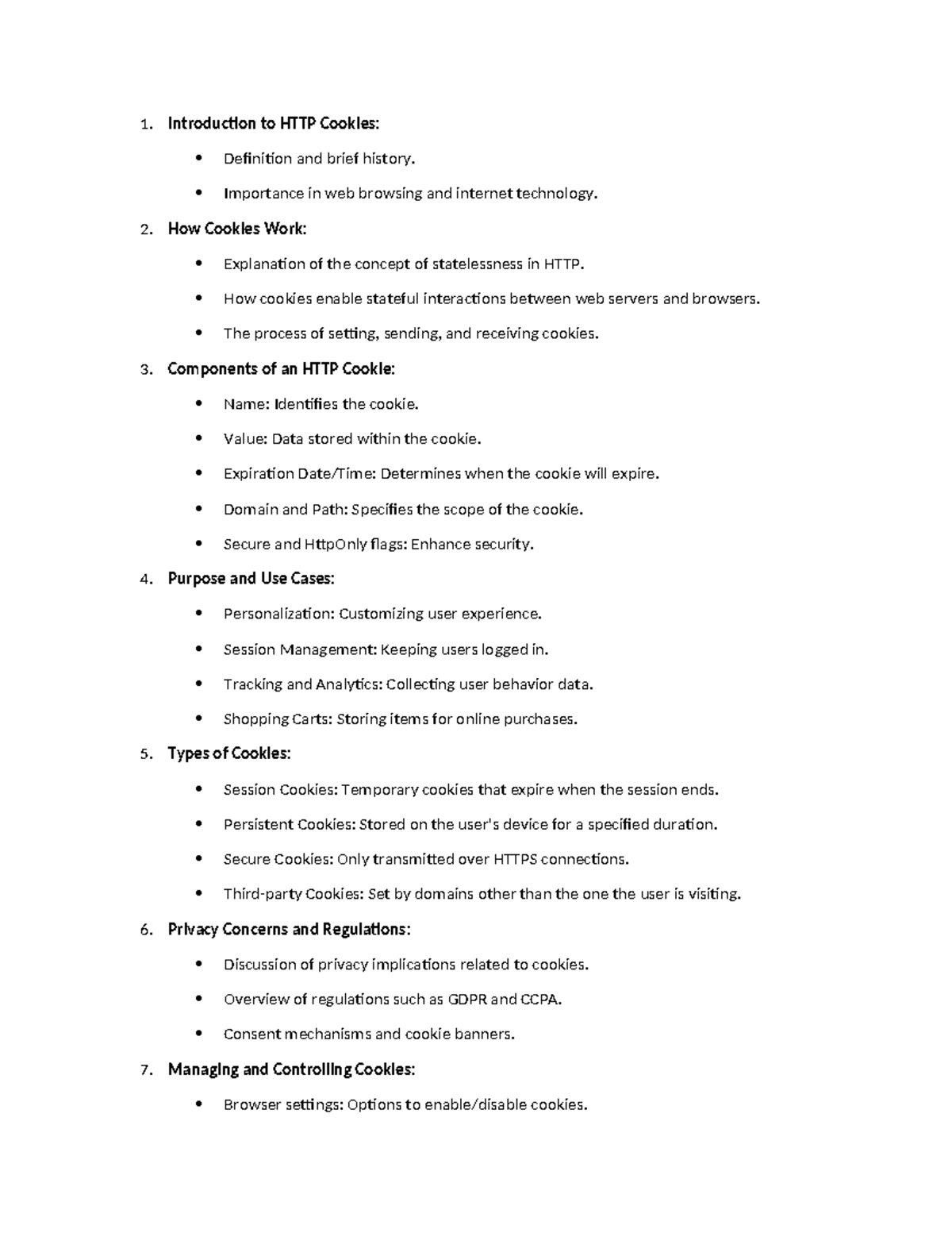 Cookies - This course will introduce the students the major concepts ...