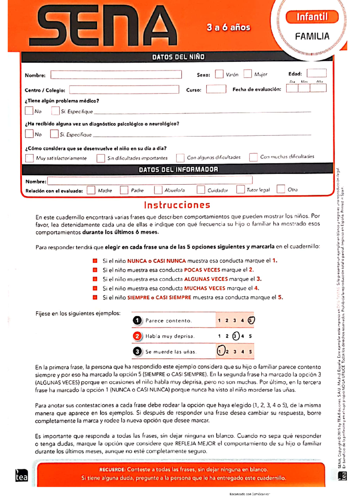 test para trastornos de conducta SENA - Psicología General - Studocu