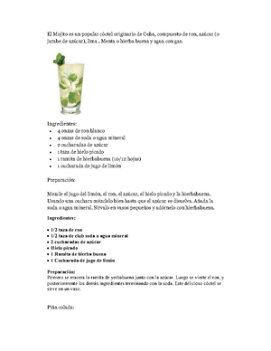 Ficha tecnica cocteles - Nombre De Coctel: Sidecar Por Tamaño: Short ...