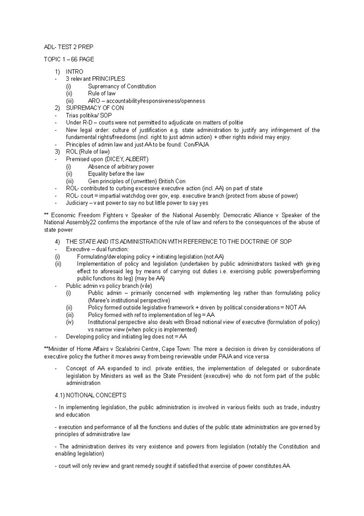 ADL-T2 PREP - test prep 2 regarding the study notes that must be ...