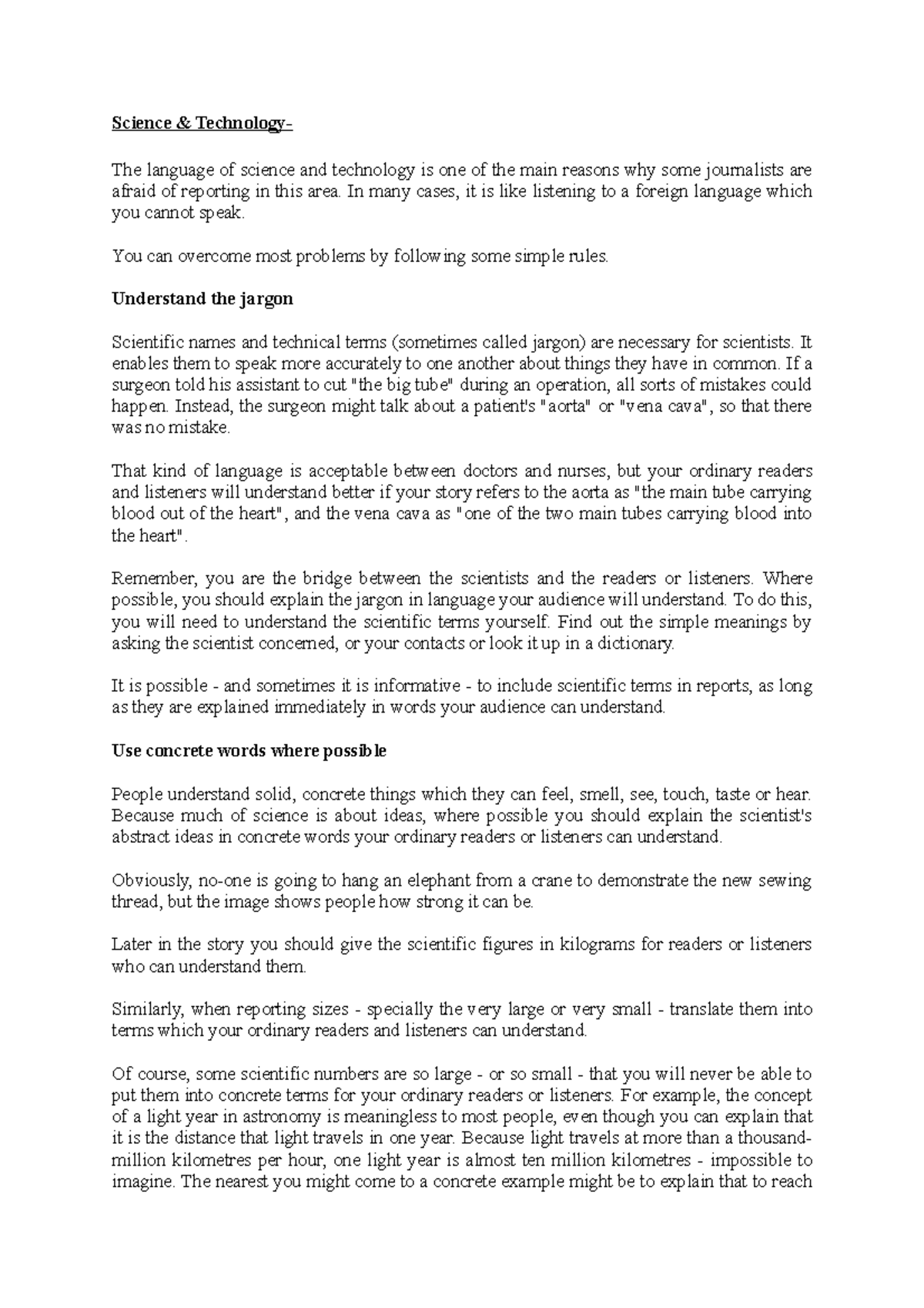 II- Science & Technology - Science & Technology- The language of ...