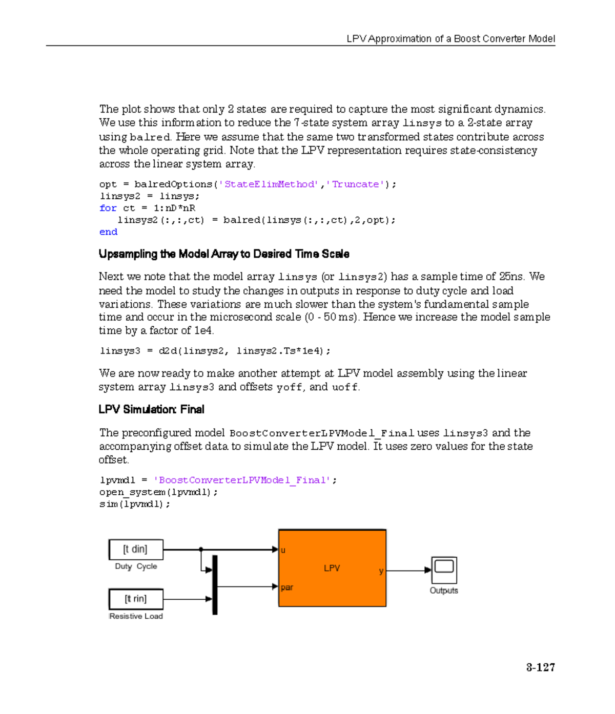 Simulink Control Design 48 The Plot Shows That Only 2 States Are Required To Capture The