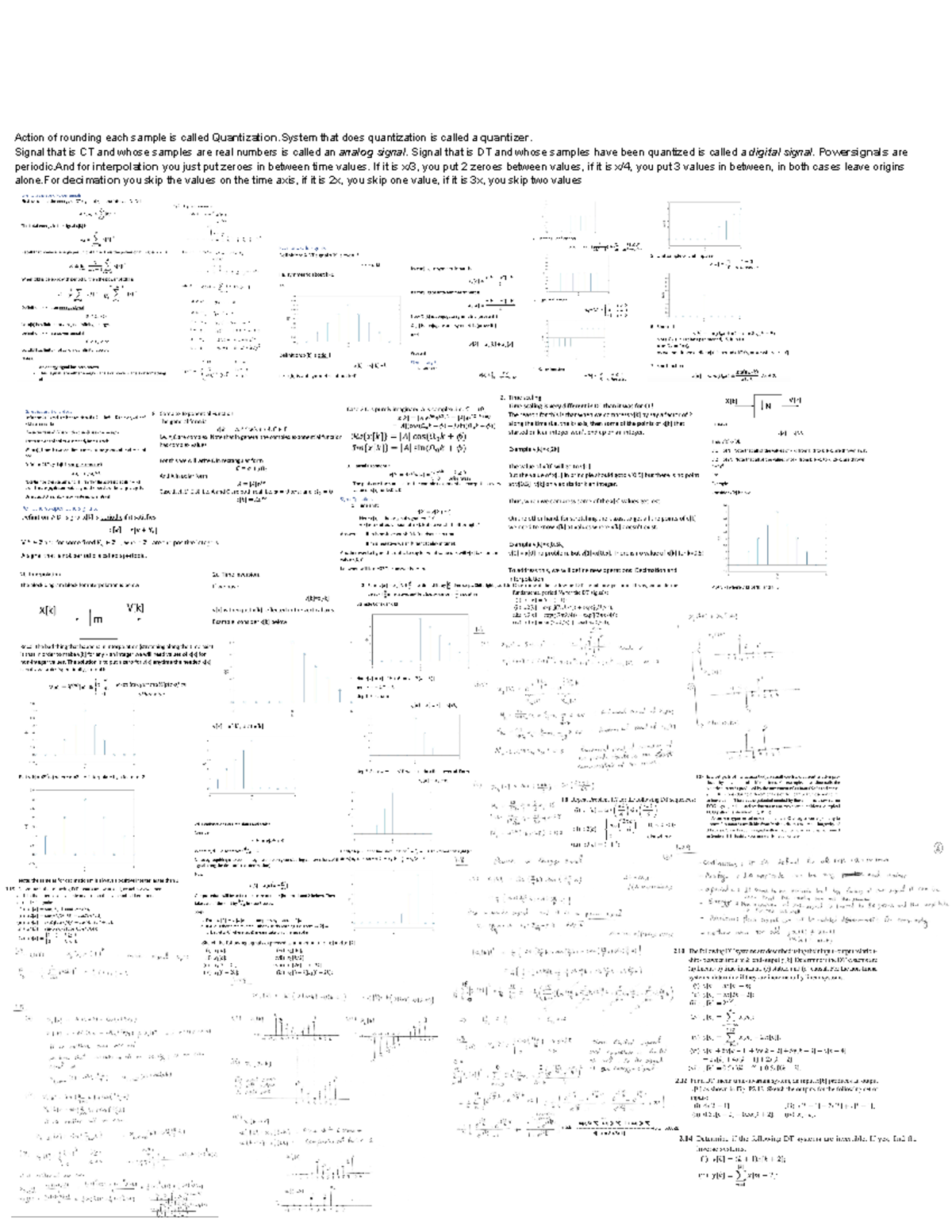 Formula Cheat Sheet - Action of rounding each sample is called ...