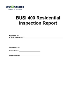 400 answerguide 01 - BUSI 400 Assignment 1 Answers - BUSI 400 – Answer ...