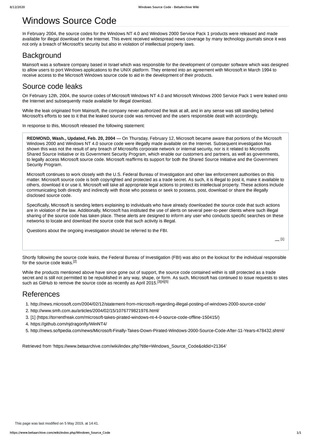 Windows Source Code - Beta Archive Wiki - ciencias sociales - Studocu