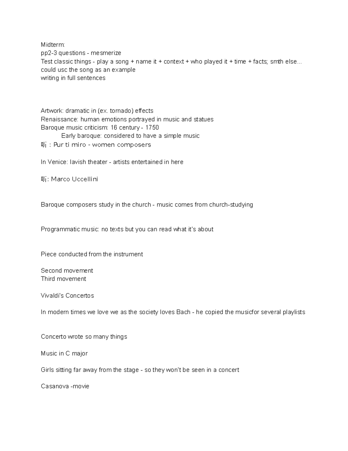 2.16 notes - MUSC115 - Midterm: pp2-3 questions - mesmerize Test ...