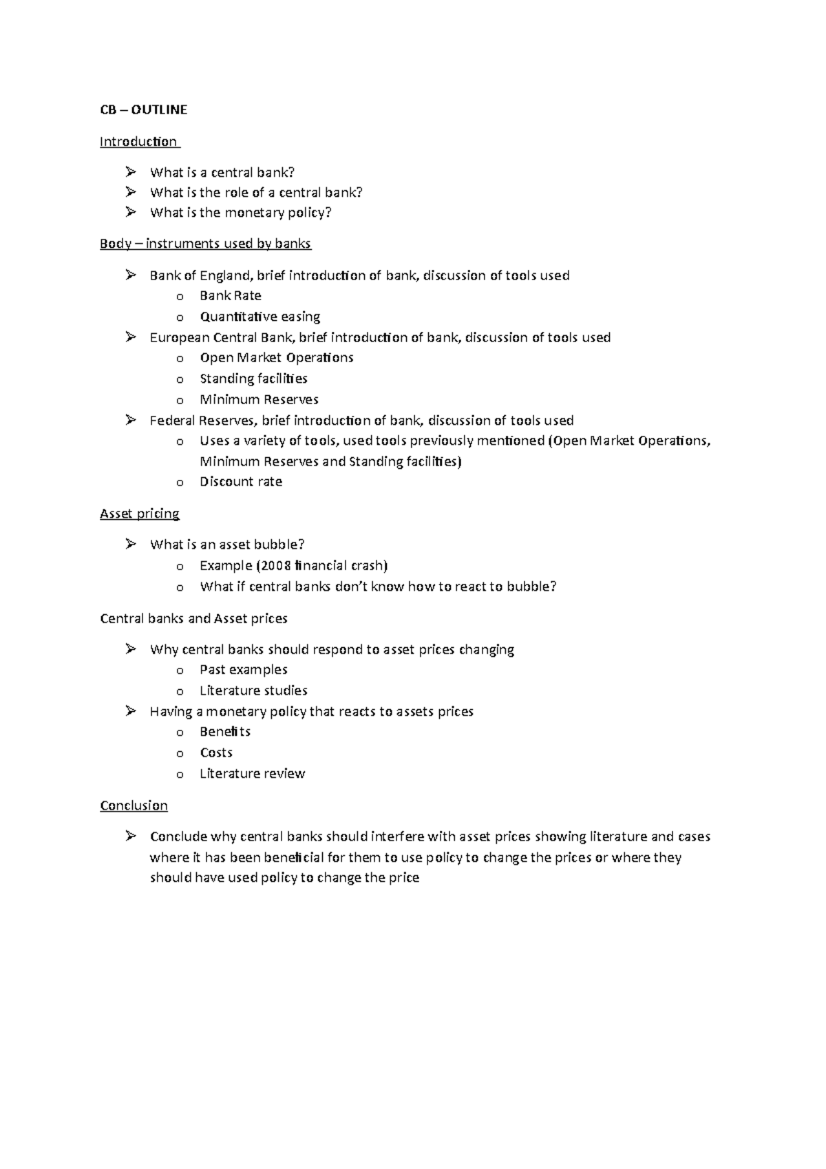 CB - Outline - FIN10108 - Napier - Studocu