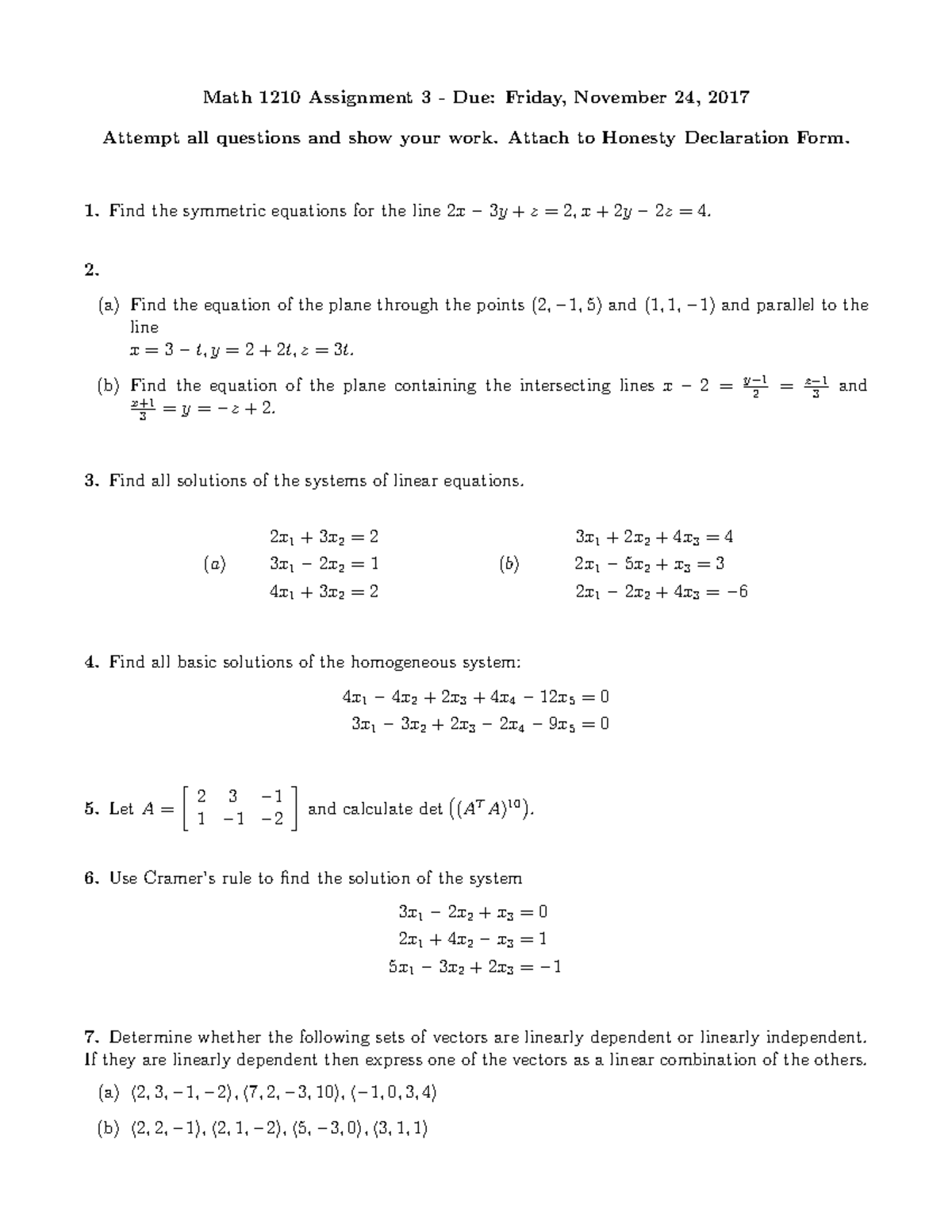 Assignment 3 Questions Moghaddam Math1210 F2017 - MATH 1210 - U of M ...