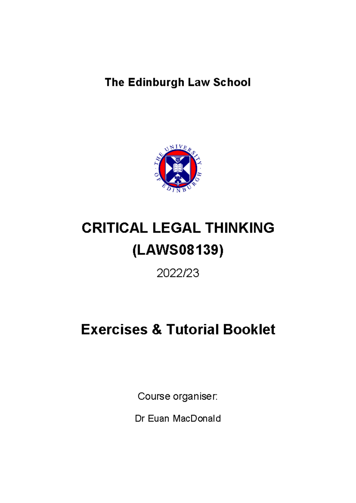 CLT 2022-23 Exercises & Tutorial Booklet - The Edinburgh Law School ...