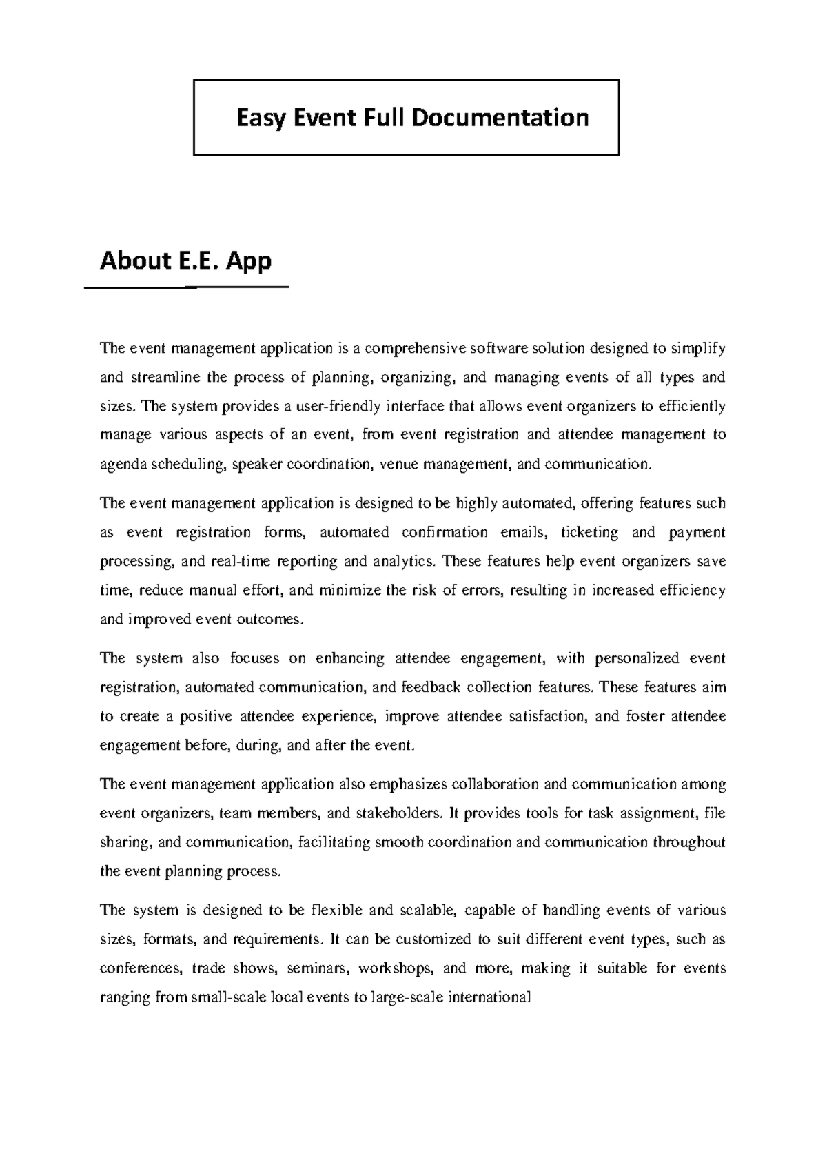 Easy Event Full Documentation with code - Easy Event Full Documentation ...