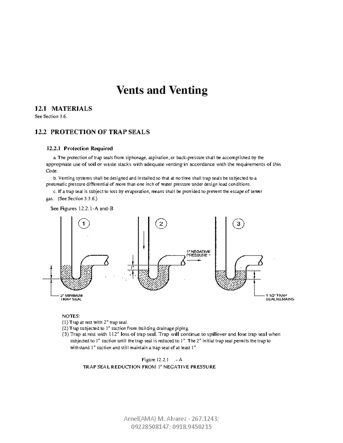 National Standard Plumbing Code Vents & Venting - Vents and Venting 12 ...