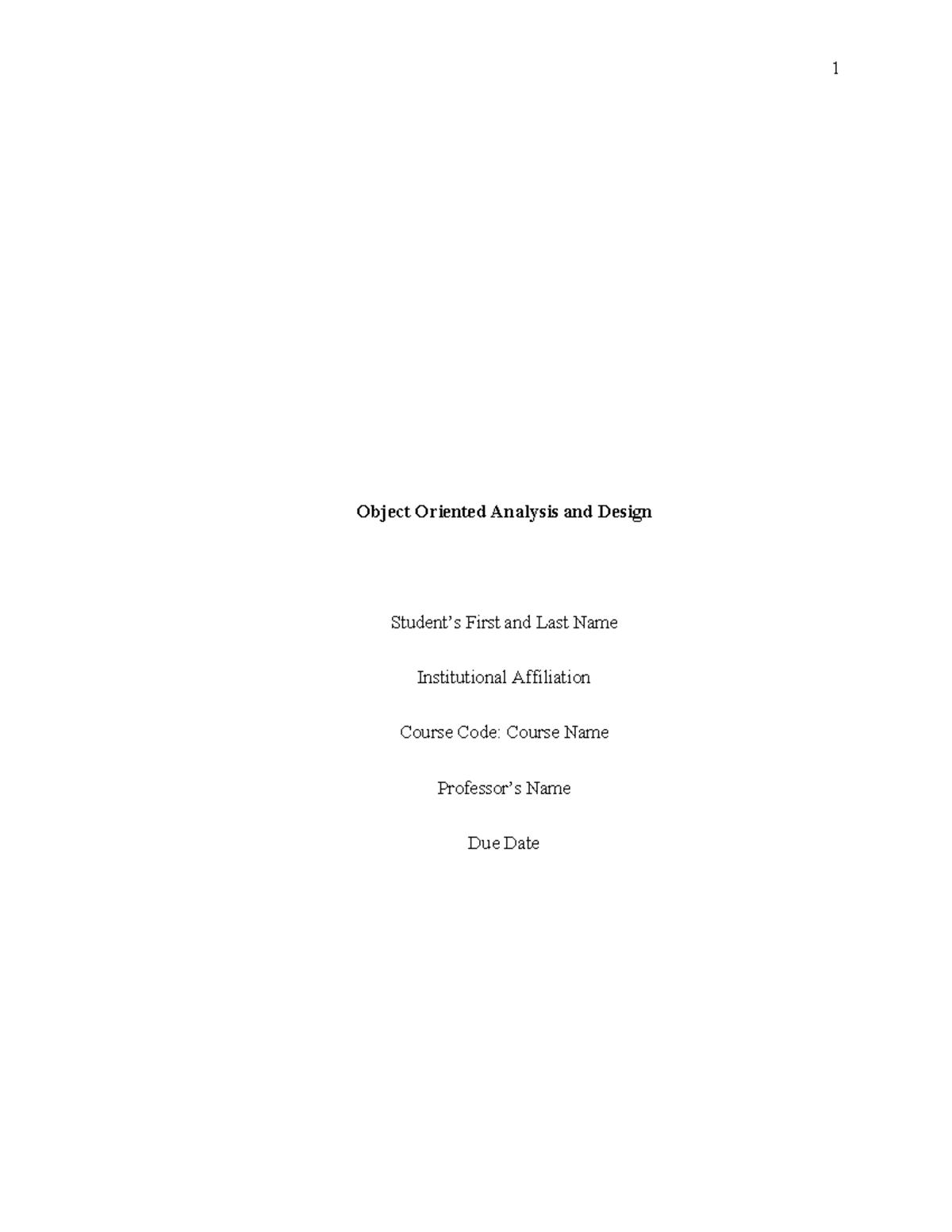 381788225 Object Oriented Analysis And Design Object Oriented