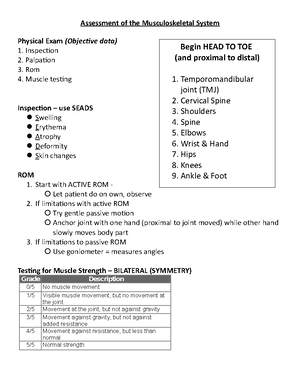 Cardiovascular Handout - Examination of Cardiovascular System Perform ...