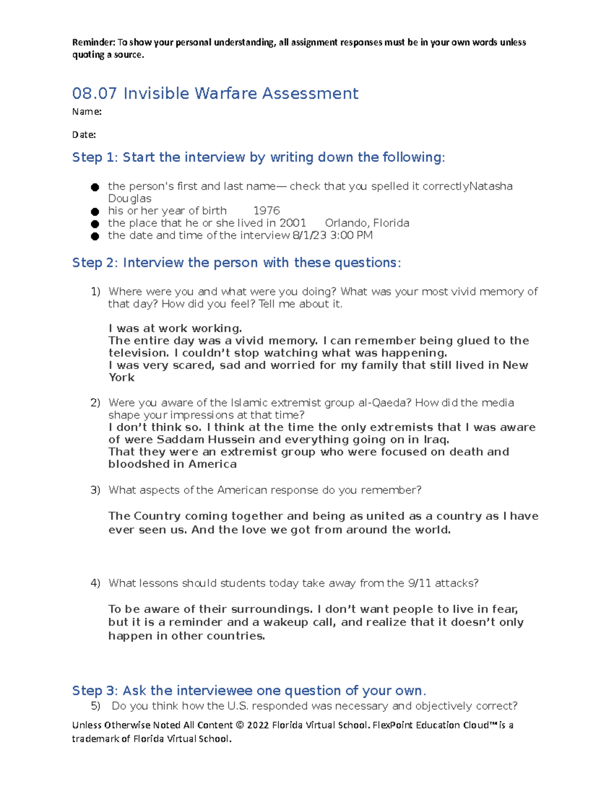 Invisible warfare wh yourname - Reminder: To show your personal ...