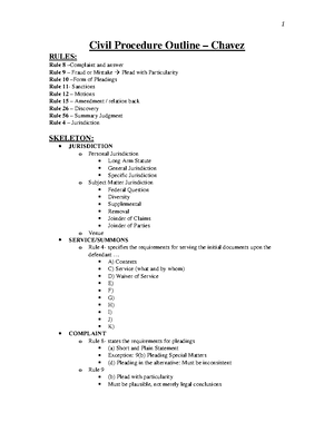 Civ Pro flow chart - Civil Procedure Review I. Jurisdiction II. Erie ...