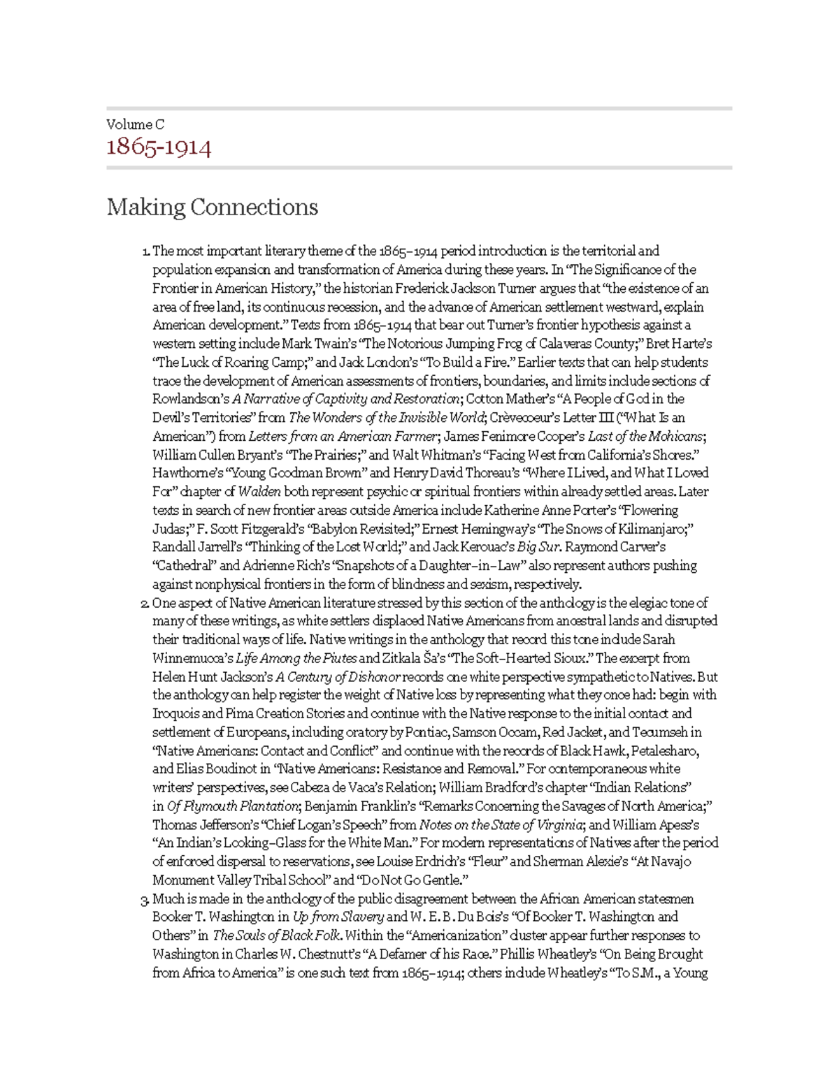 Volume C Making Connections - Volume C 1865-1914 Making Connections 1 ...