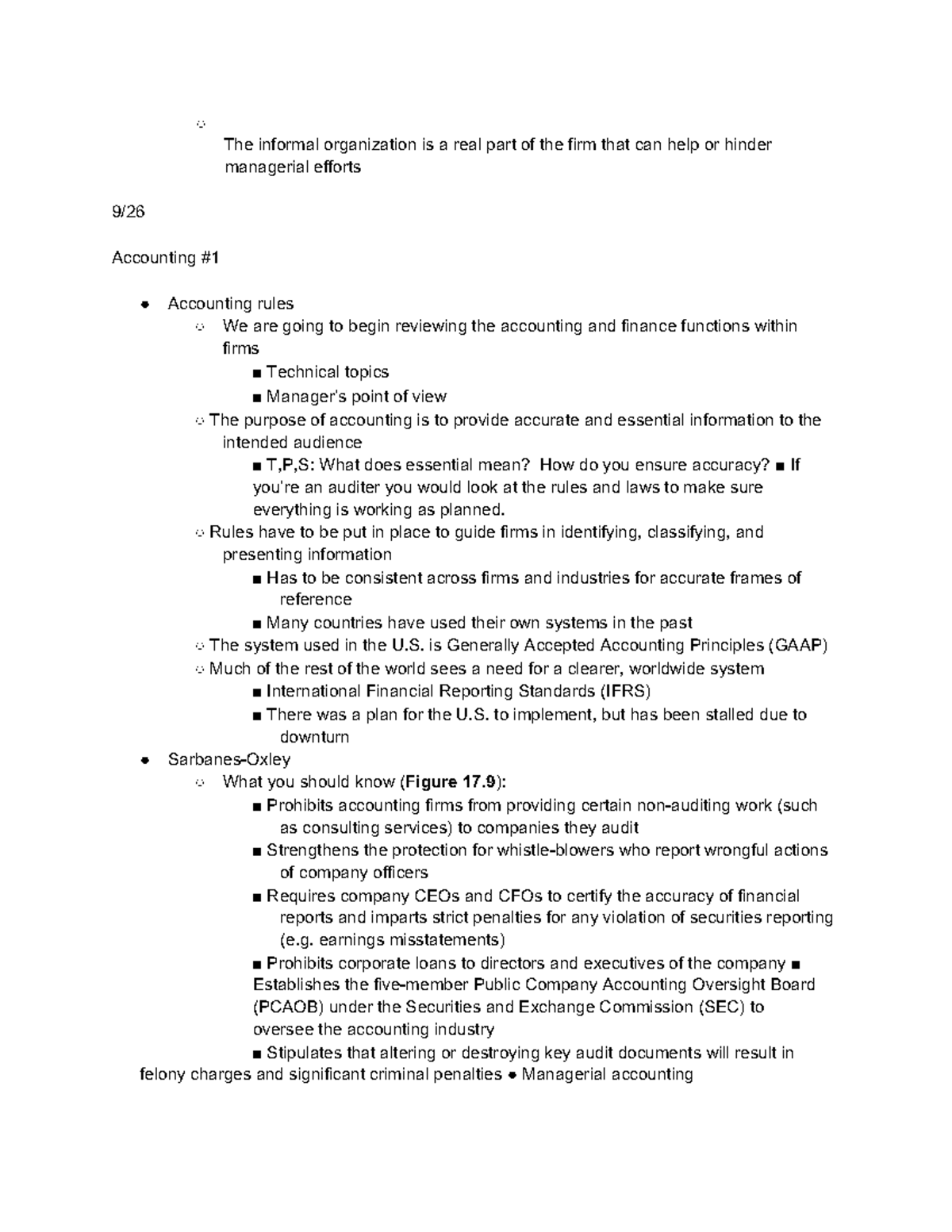 Business management notes-5 - The informal organization is a real part ...