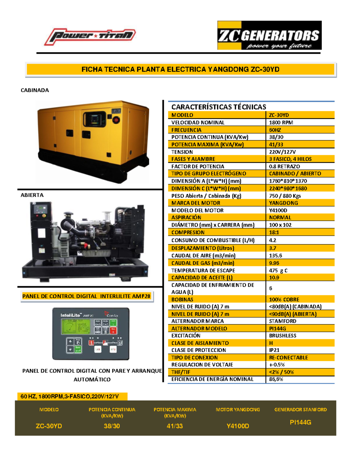 Ficha Tecnica ZC-30YD - dretyu - FICHA TECNICA PLANTA ELECTRICA ...