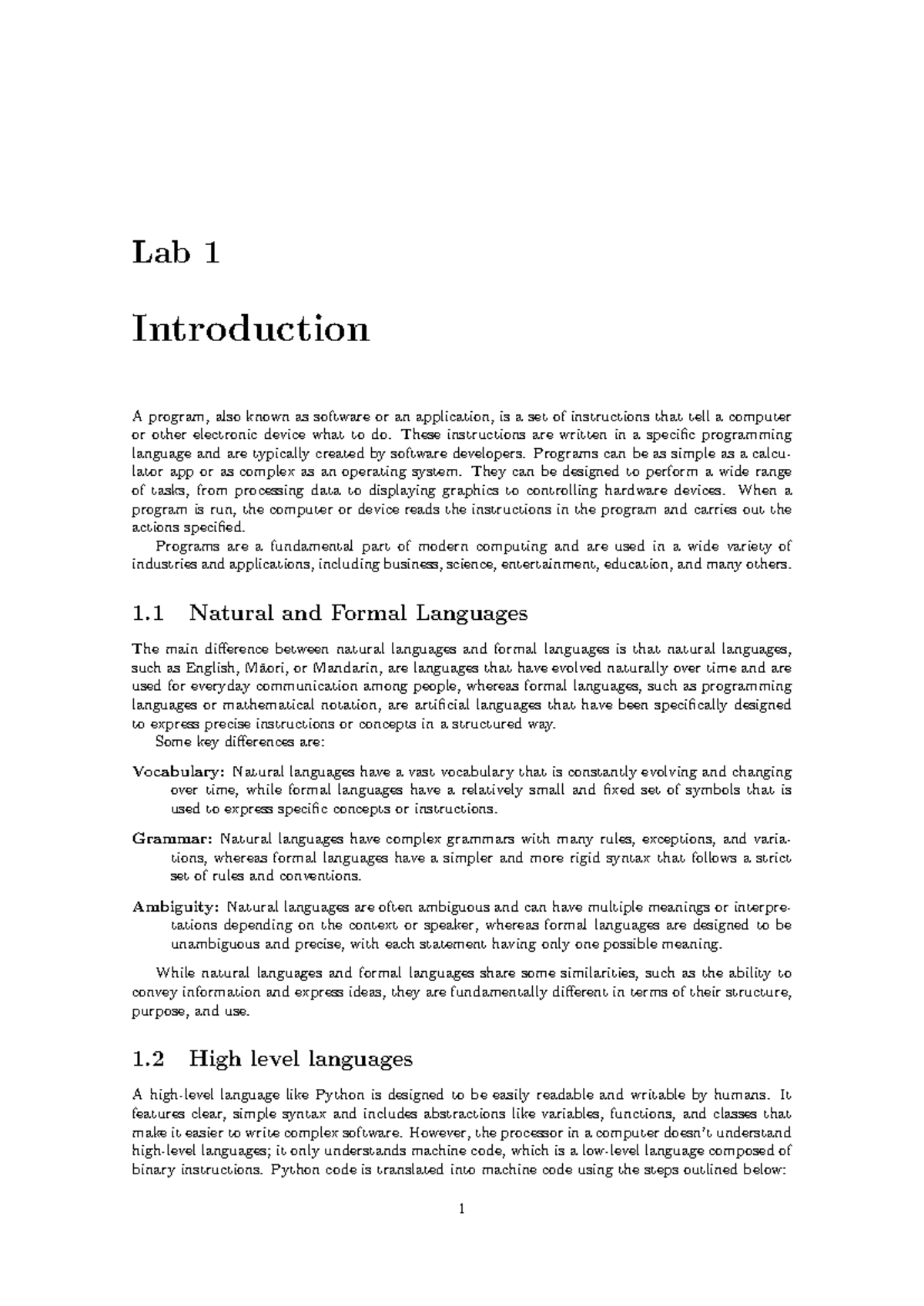 Chapter 1-for-Lab1 - DDD - Lab 1 Introduction A program, also known as software or an ...