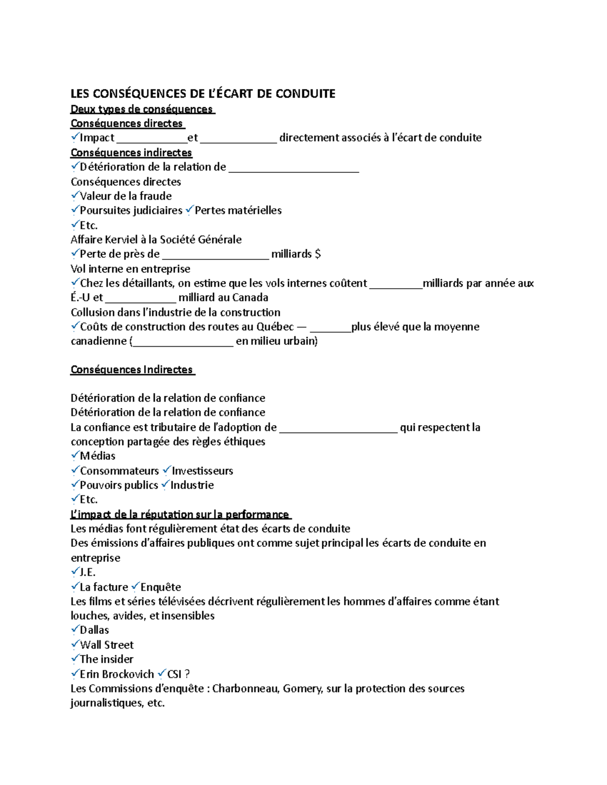 ORH2010-Révision final - LES CONSÉQUENCES DE L’ÉCART DE CONDUITE Deux ...