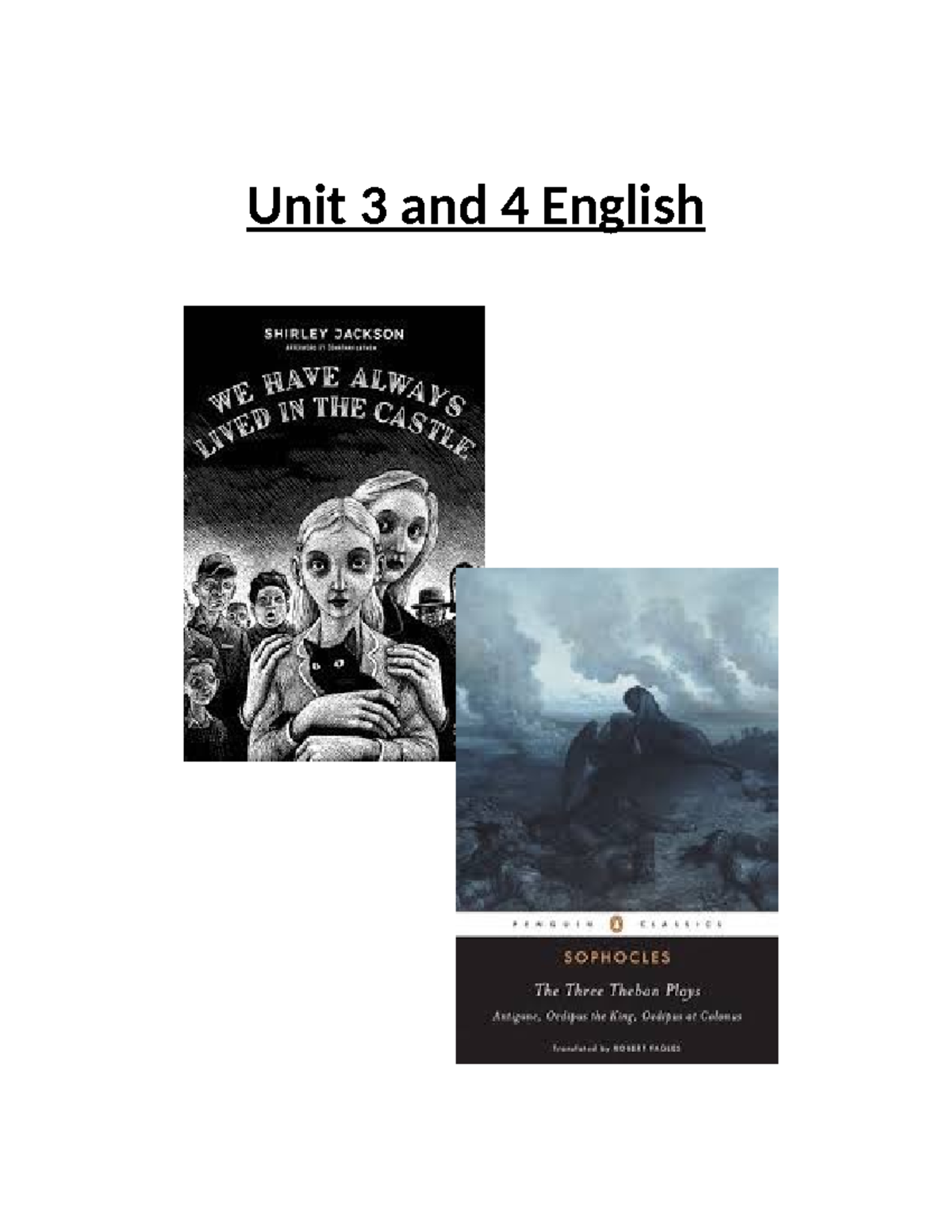 Basic Responses Always Lived in The Castle - Unit 3 and 4 English ...