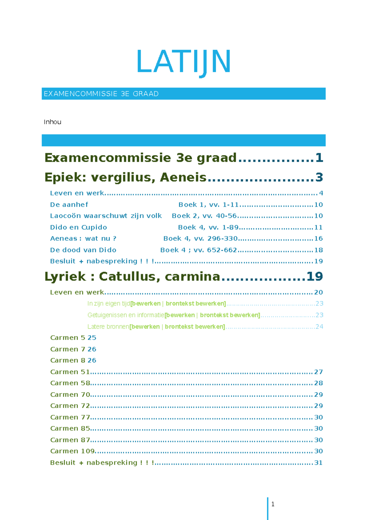 Cursus Latijn 3e graad - LATIJN EXAMENCOMMISSIE 3E GRAAD Examencommissie 3e graad ...